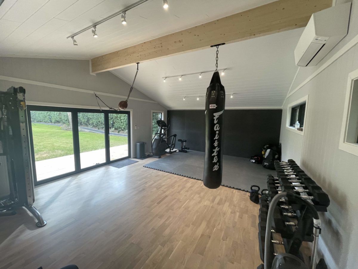Large home gym with pitched roof - Nordic Room